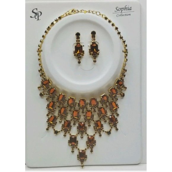Sophia Collection | Jewelry | New Sophia Bib Necklace And Pierced ...